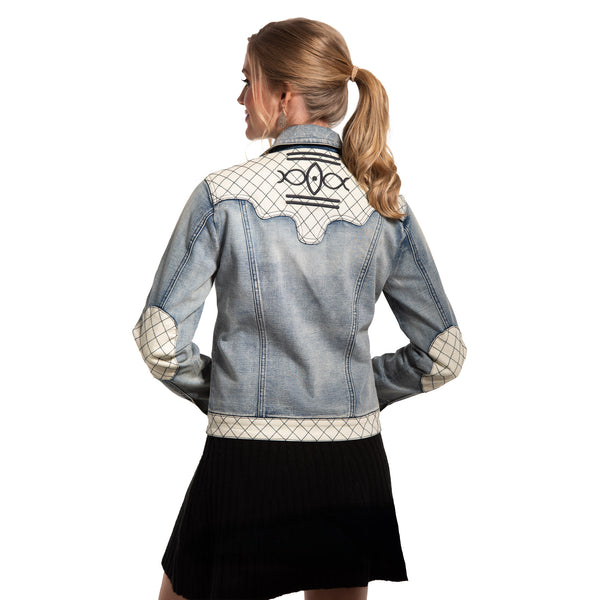 Faith Washed Denim Jacket - Madison Creek Outfitters
